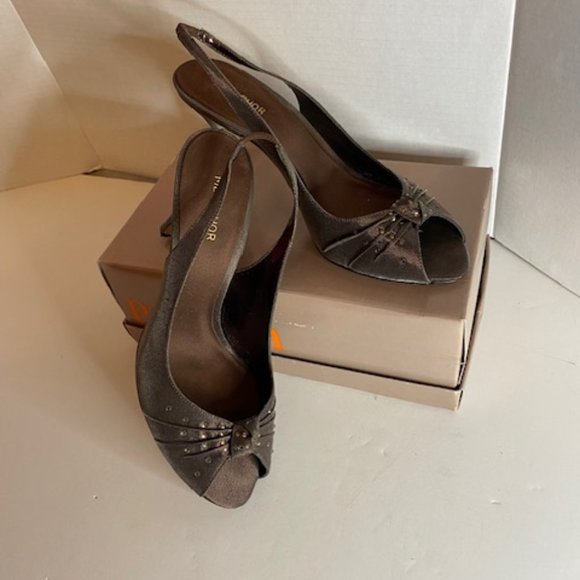 Metaphor | Shoes | Metaphor Brown Slingback Heels Iridescent ...